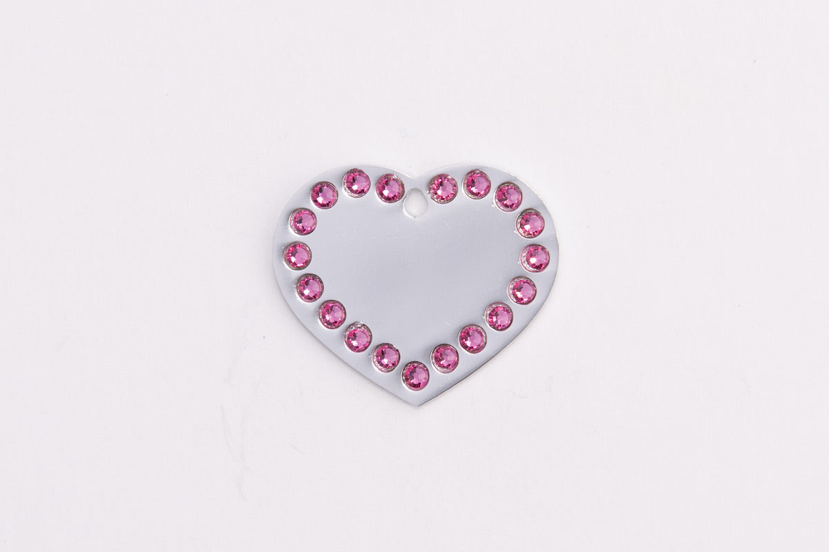 Swarovski Heart Tags | Pet Tags | GoScribe